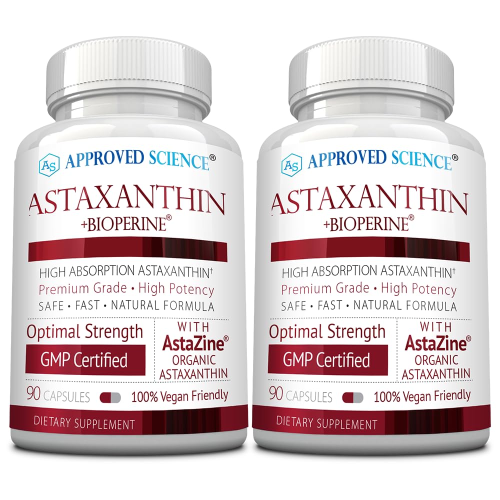 Approved Science Astaxanthin 12 mg - Extra Strength Antioxidant | 180 ...
