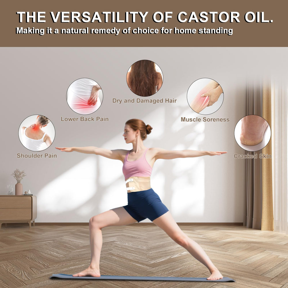 ARMINACO Castor Oil Pack Kit for Women & Beginners – 4 Reusable Wraps ...