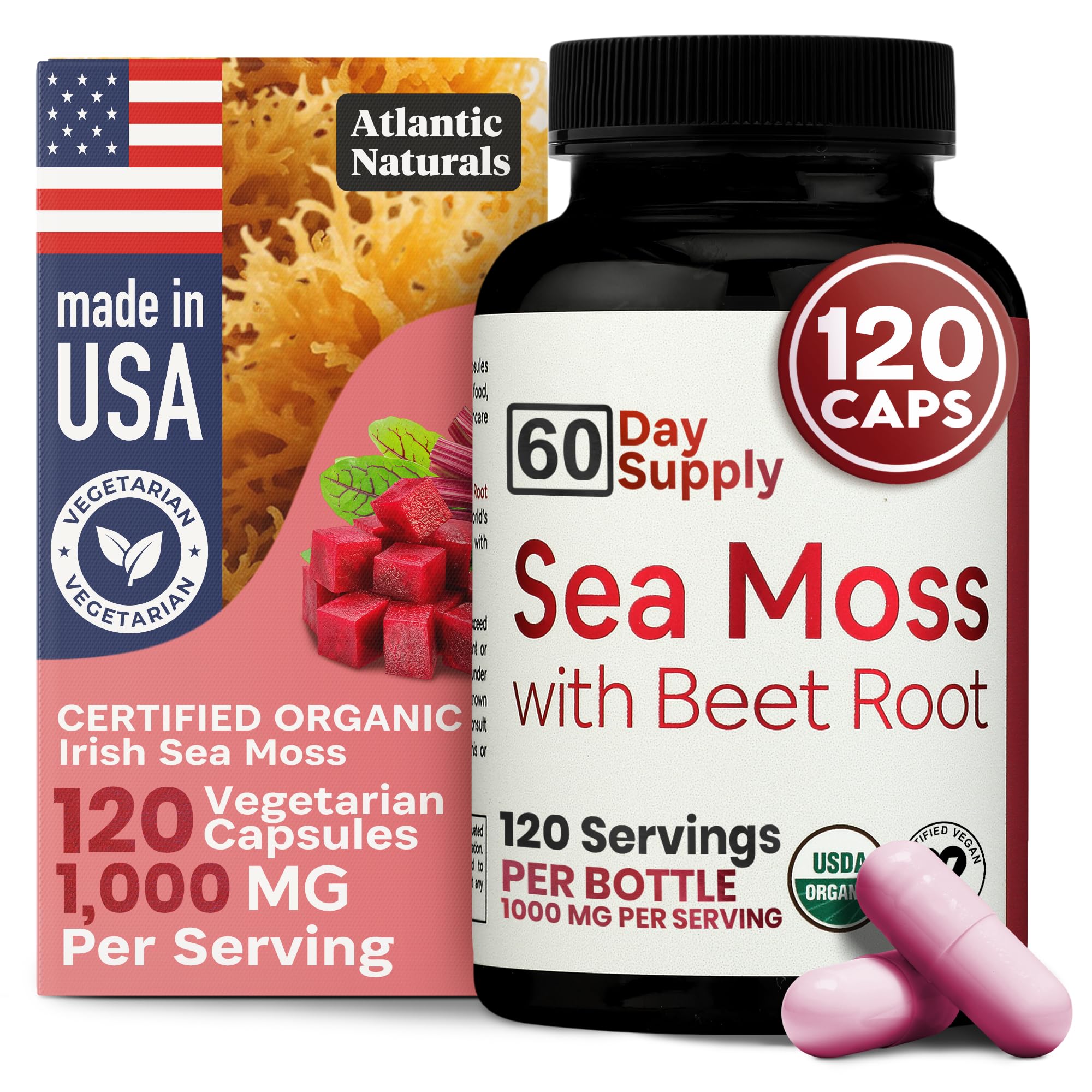 Atlantic Naturals Sea Moss with Beet Root Capsules – Premium Irish Sea ...