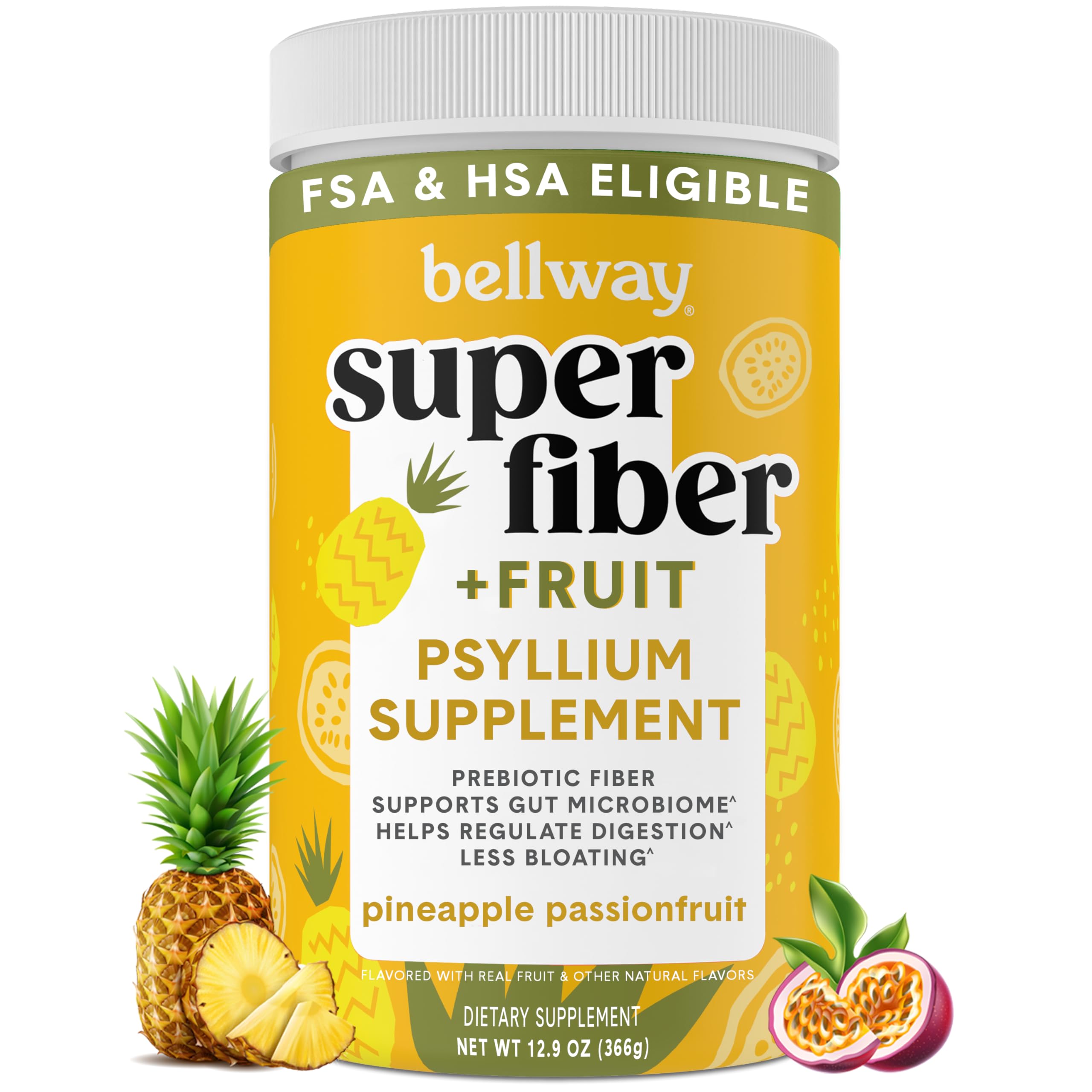 Bellway Super Fiber Powder + Fruit – Pineapple Passion (Sugar-Free Psy ...