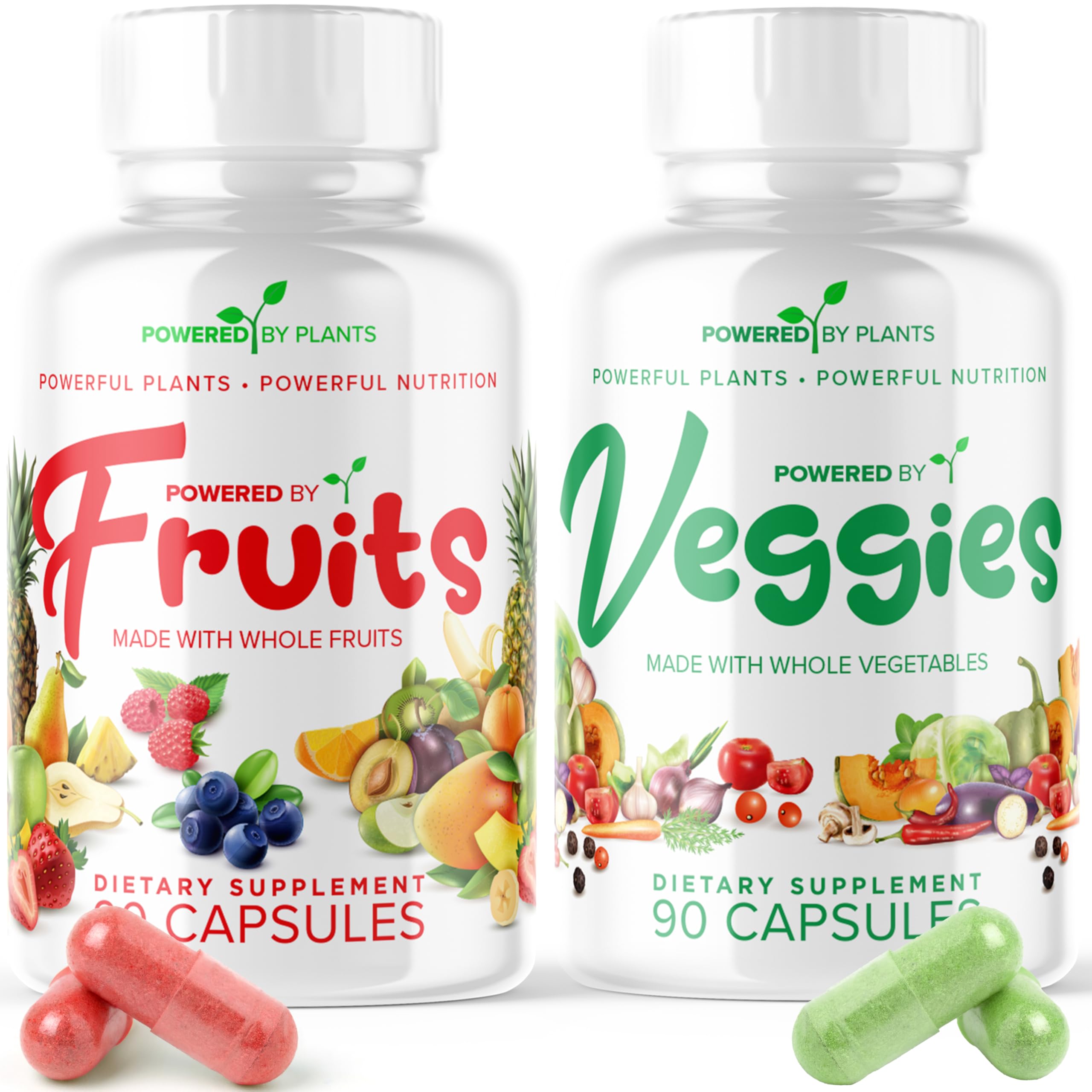 Daily Fruits and Veggies Supplement – 180 Capsules (30 Days) – Non-GMO ...