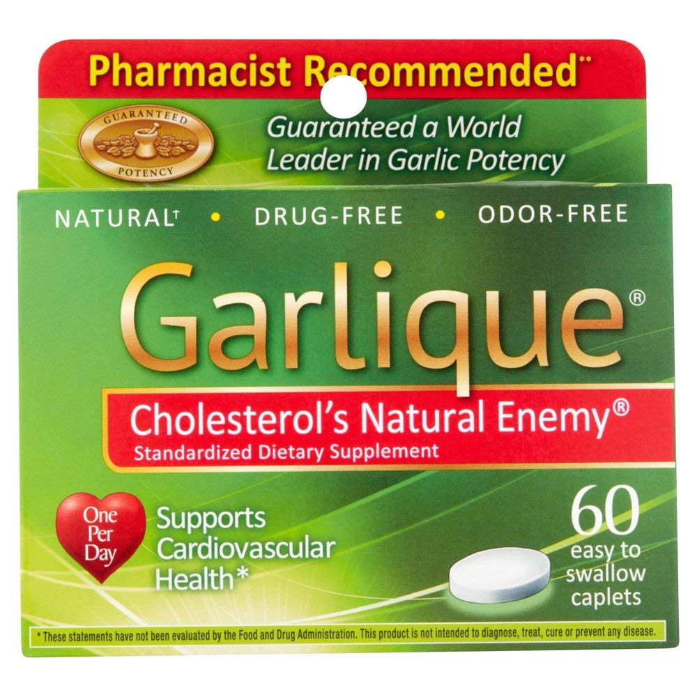 Garlique Healthy Cholesterol Formula Caplets – 5000 mcg Allicin, Enter ...