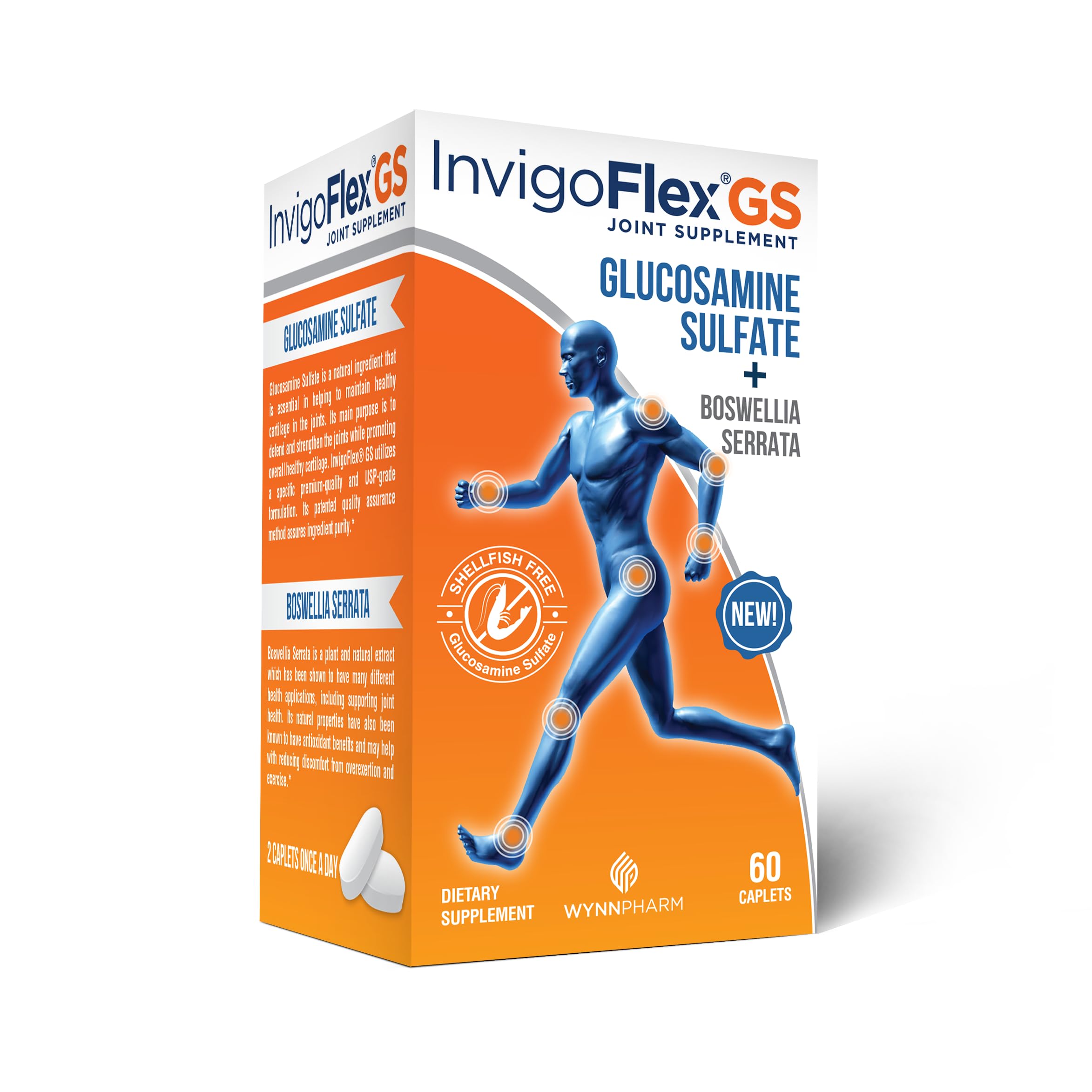 INVIGOFLEX GS Glucosamine Sulfate + Boswellia Serrata Shellfish Free ...