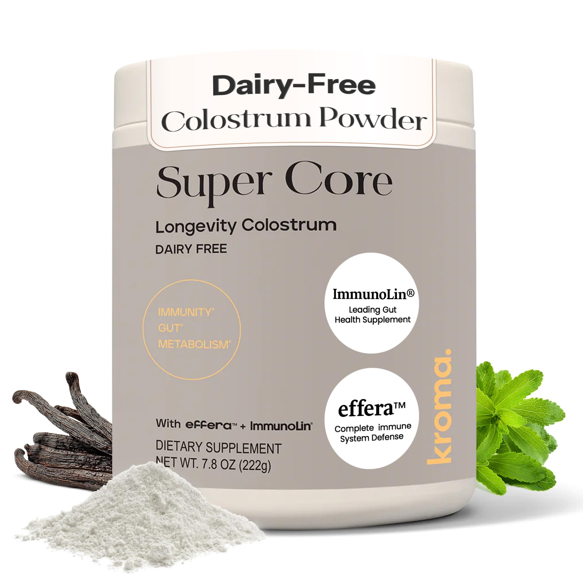 KROMA Super Core Dairy-Free Colostrum Powder — Gut Health & Immune ...