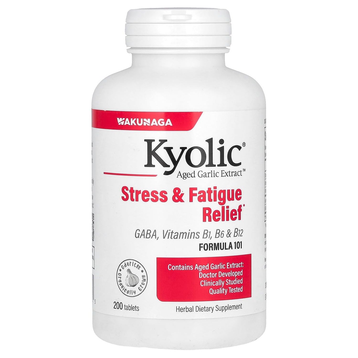 Kyolic Aged Garlic Extract Formula 101 – Stress & Fatigue Relief, 200 ...