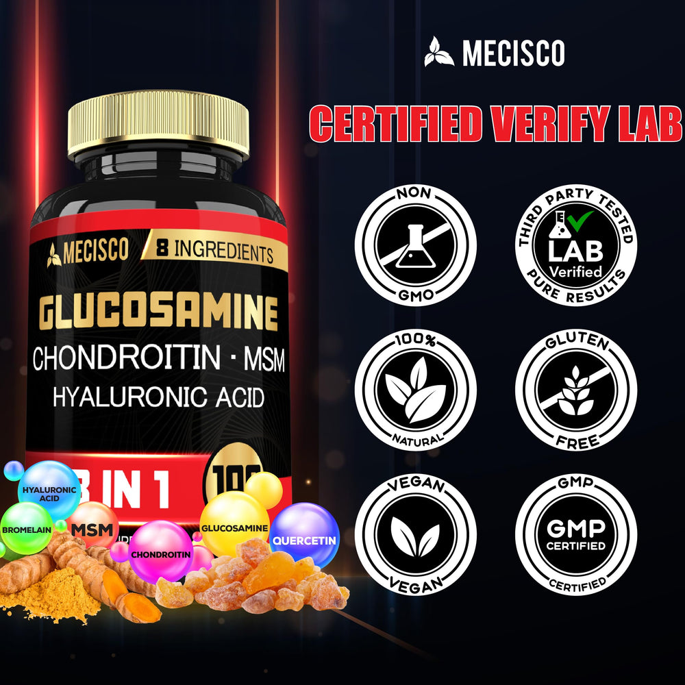 Mecisco 7000mg Glucosamine Chondroitin MSM with Immune Support – Joint ...
