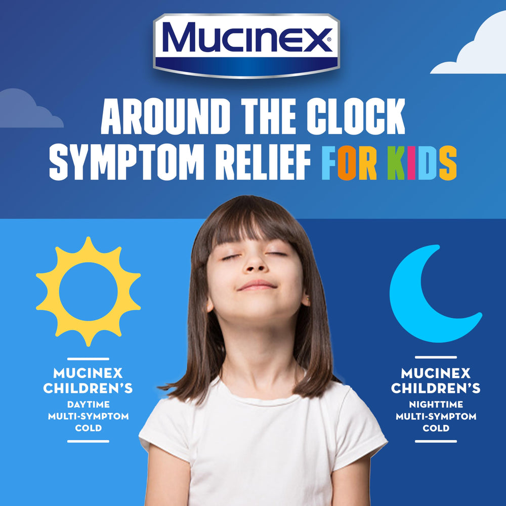 Mucinex Children's Day Time & Night Time Multi-Symptom Cold Liquid – V ...