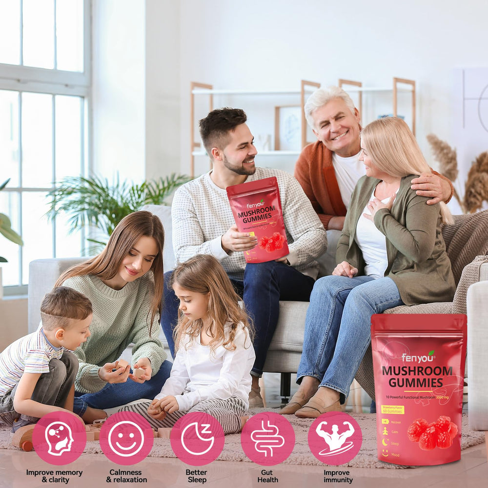 Mushroom Gummies – Lions Mane, Reishi, Chaga & Maitake for Immune Supp ...