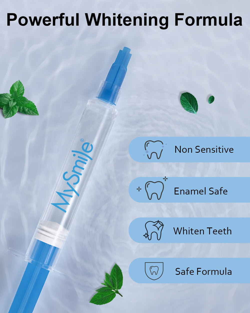 MySmile Teeth Whitening Gel Pen Refill Pack – 3 Non-Sensitive Pens, De ...