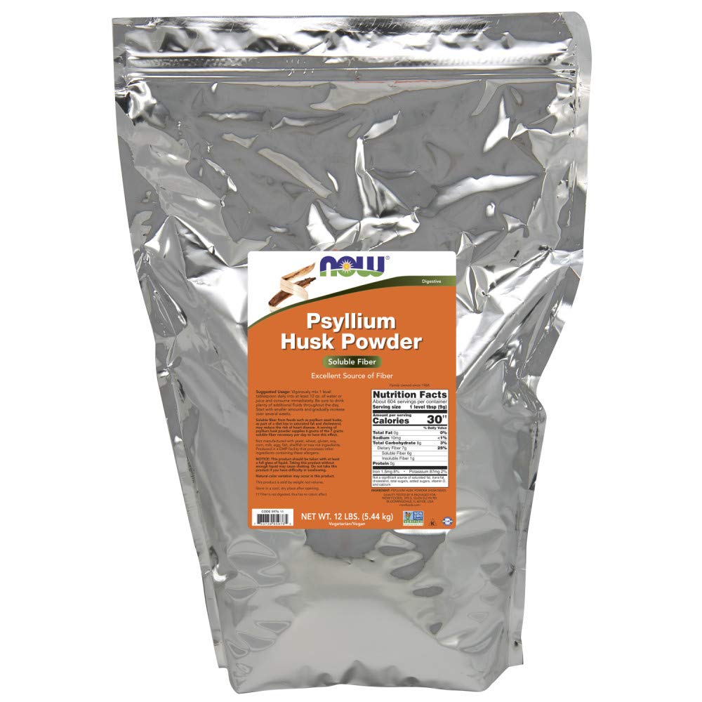NOW Psyllium Husk Powder 12-Pound | High-Fiber Supplement – British ...