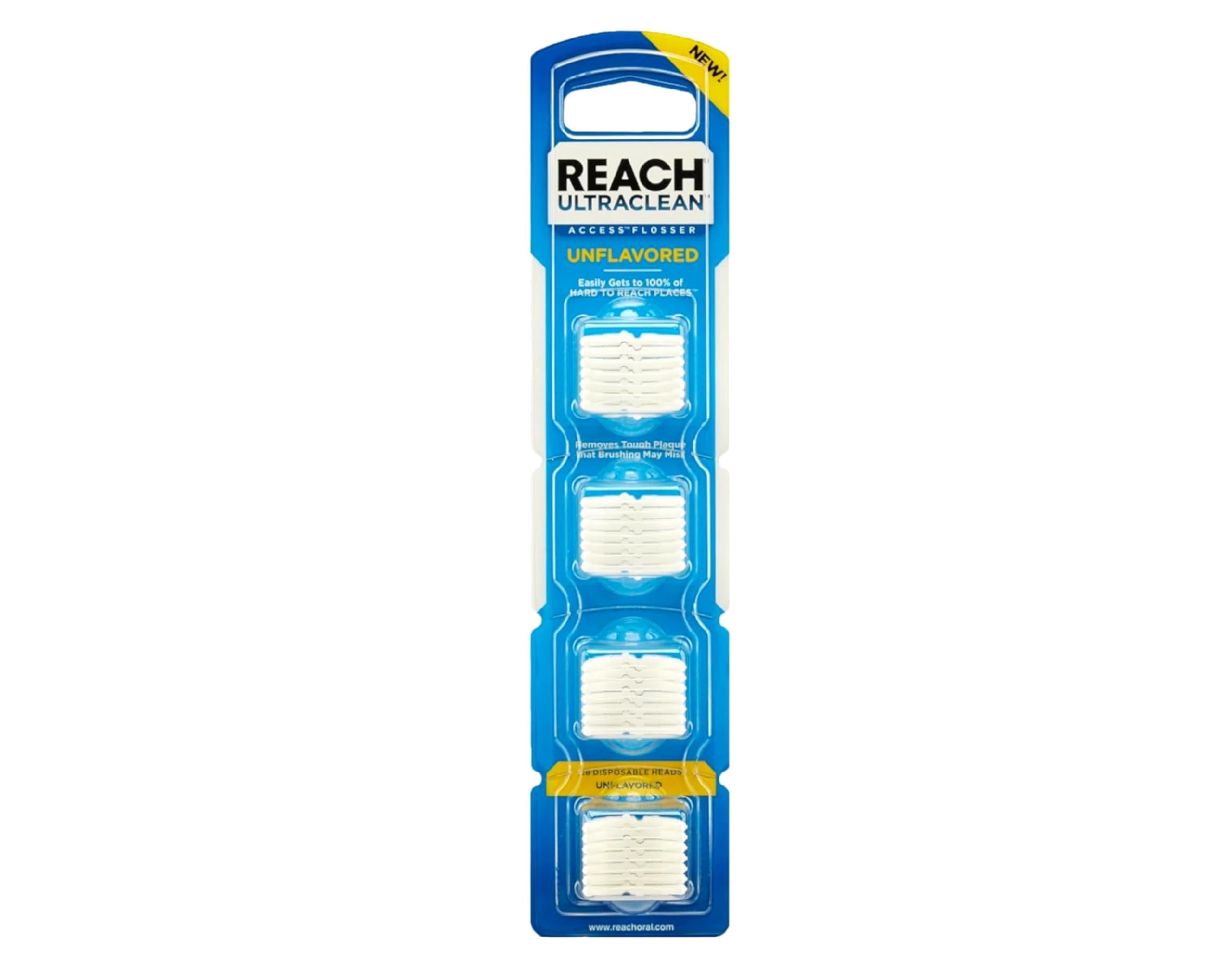 REACH Ultraclean Access Flosser Unflavored Disposable Heads, 28 Count ...