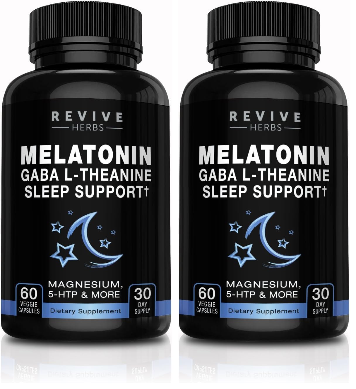 Revive Herbs Melatonin GABA L-Theanine – 60 Veggie Capsules (2-Pack ...