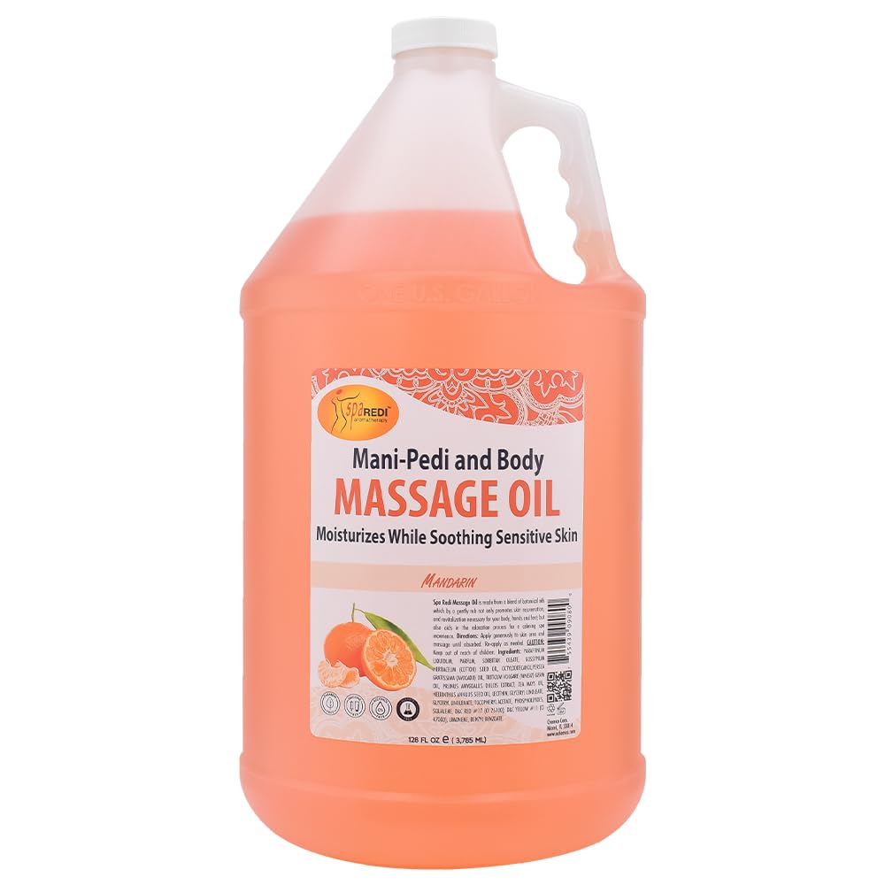 SPA REDI Mandarin Scented Massage Oil 128 Oz – Full Body Massage ...