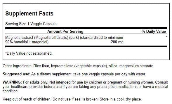 Swanson Magnolia Bark Herbal Supplement – Digestive & Nervous System S ...
