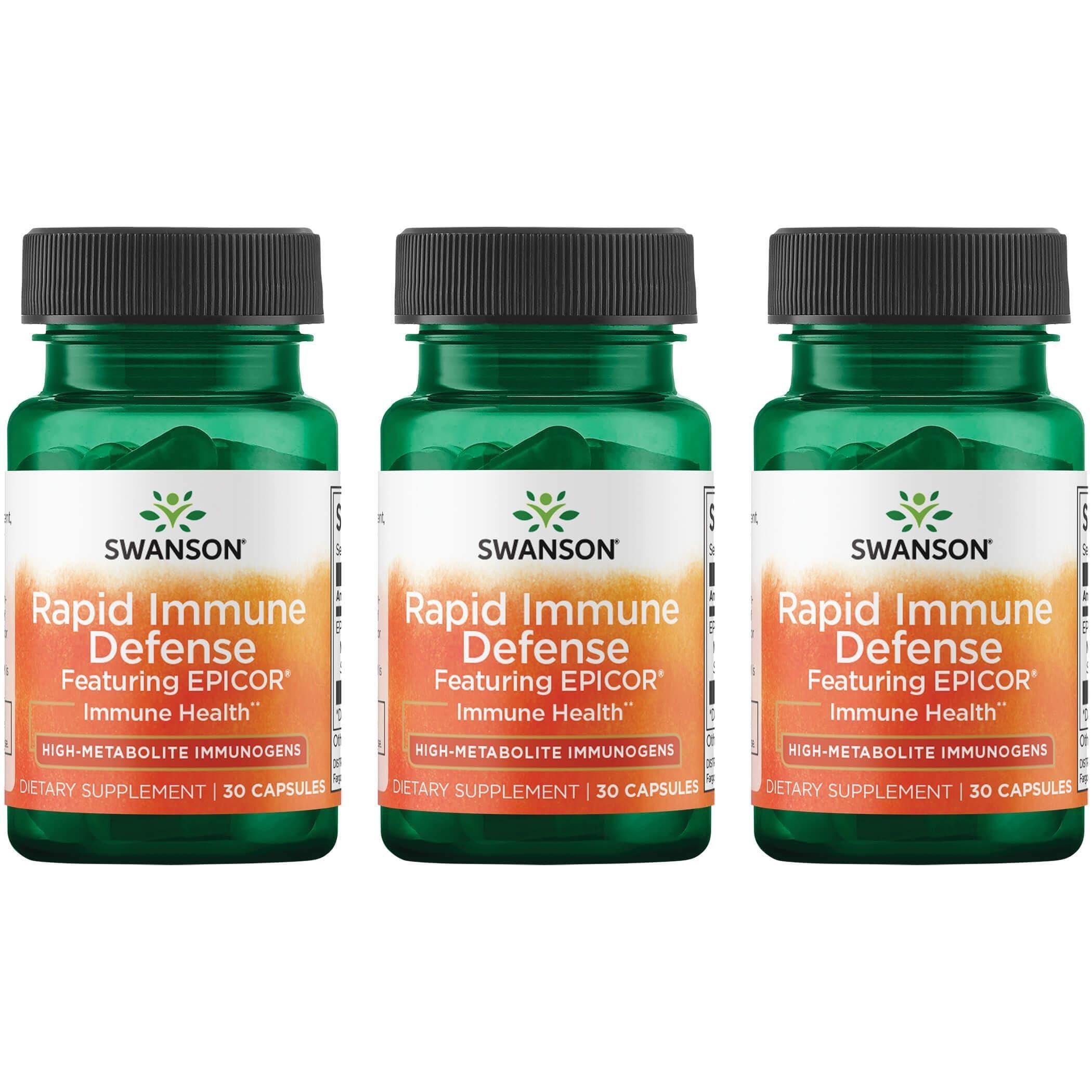 Swanson Rapid Immune Defense with Epicor 500 mg – 30 Caps (3 Pack ...
