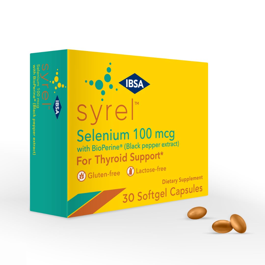 Syrel Thyroid Support Supplement – 100 mcg Selenium, 5 mg BioPerine ...