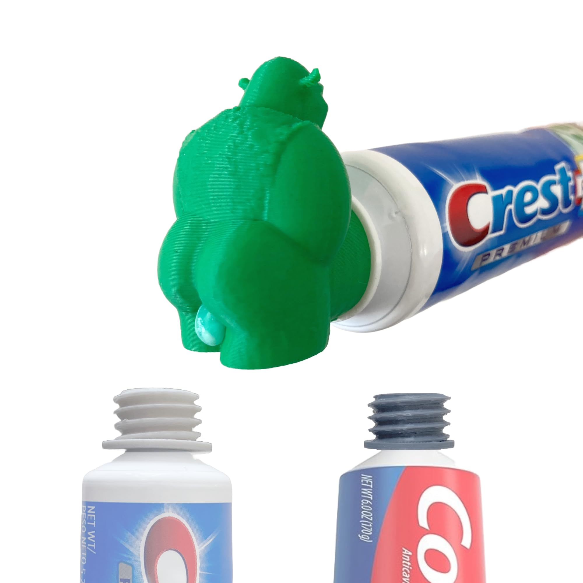 TUBECAPZ Shrek Pooping Toothpaste Topper – Adapters for Crest & Colgat ...