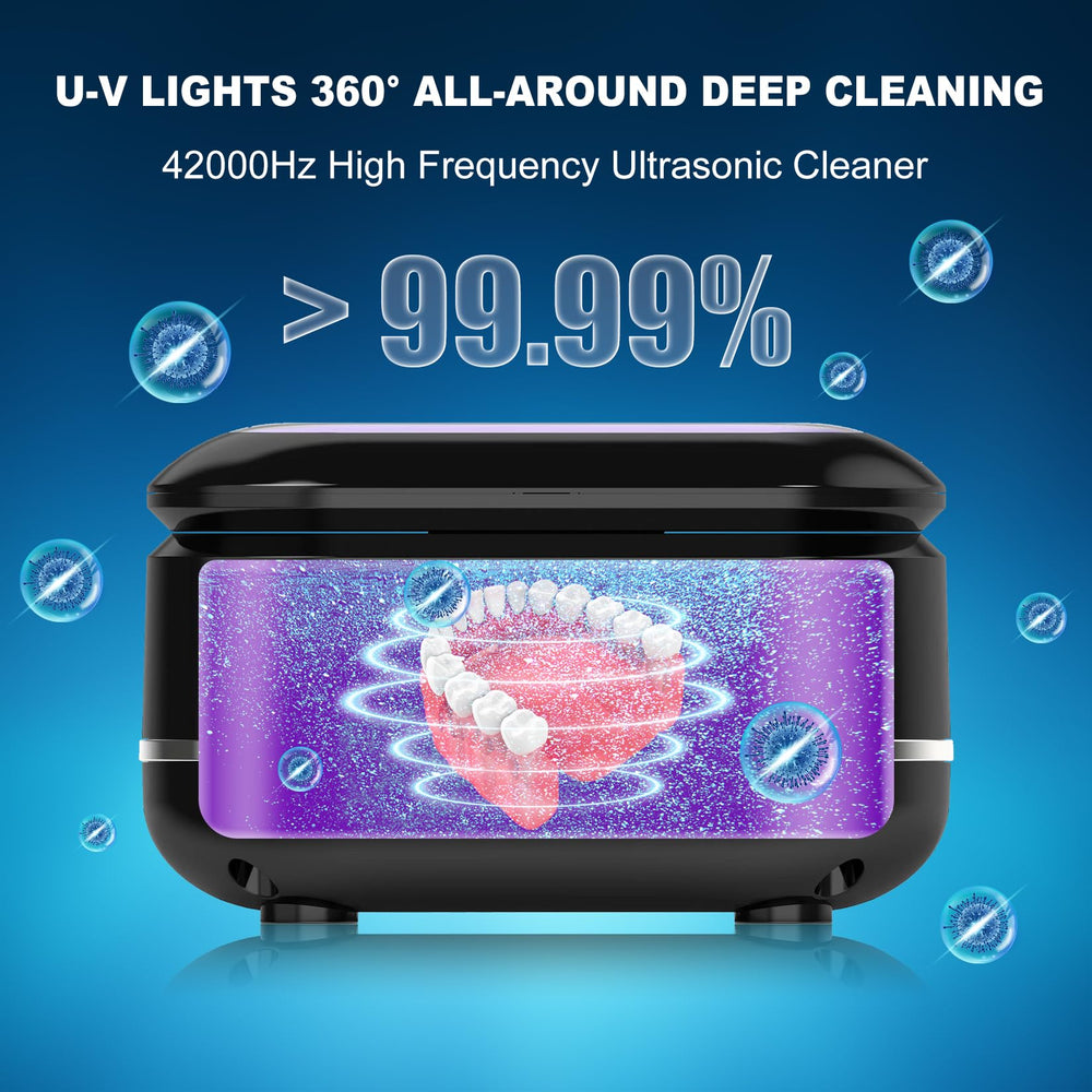 Ultrasonic Retainer Cleaner Machine – 42kHz 180ml Denture & Jewelry Cl ...