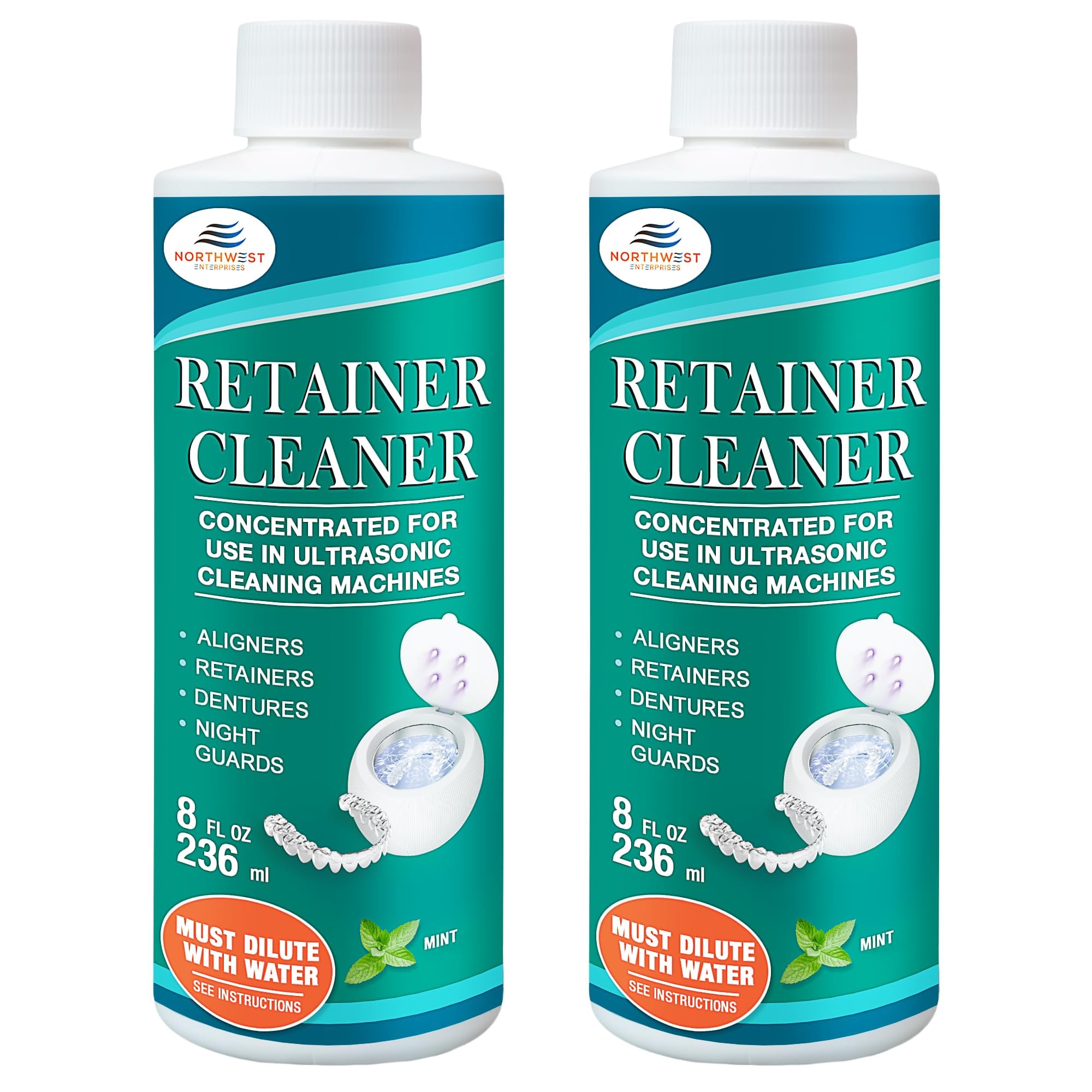 Ultrasonic Retainer Cleaner Solution Concentrate – Mint, 16 oz | Invis ...